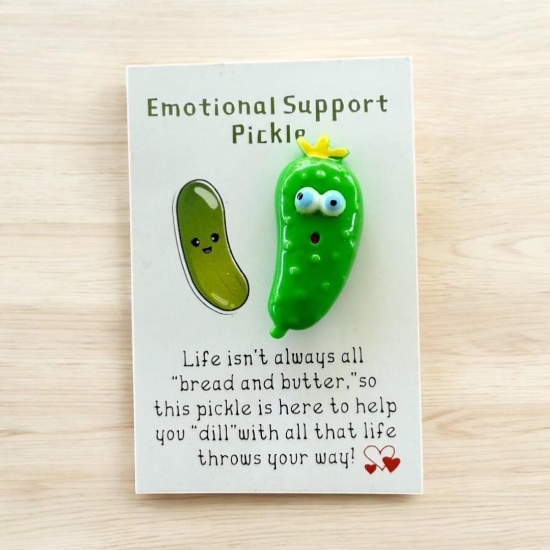 Emotional Support Green Pickles (choose Your Pickle Design) - Etsy