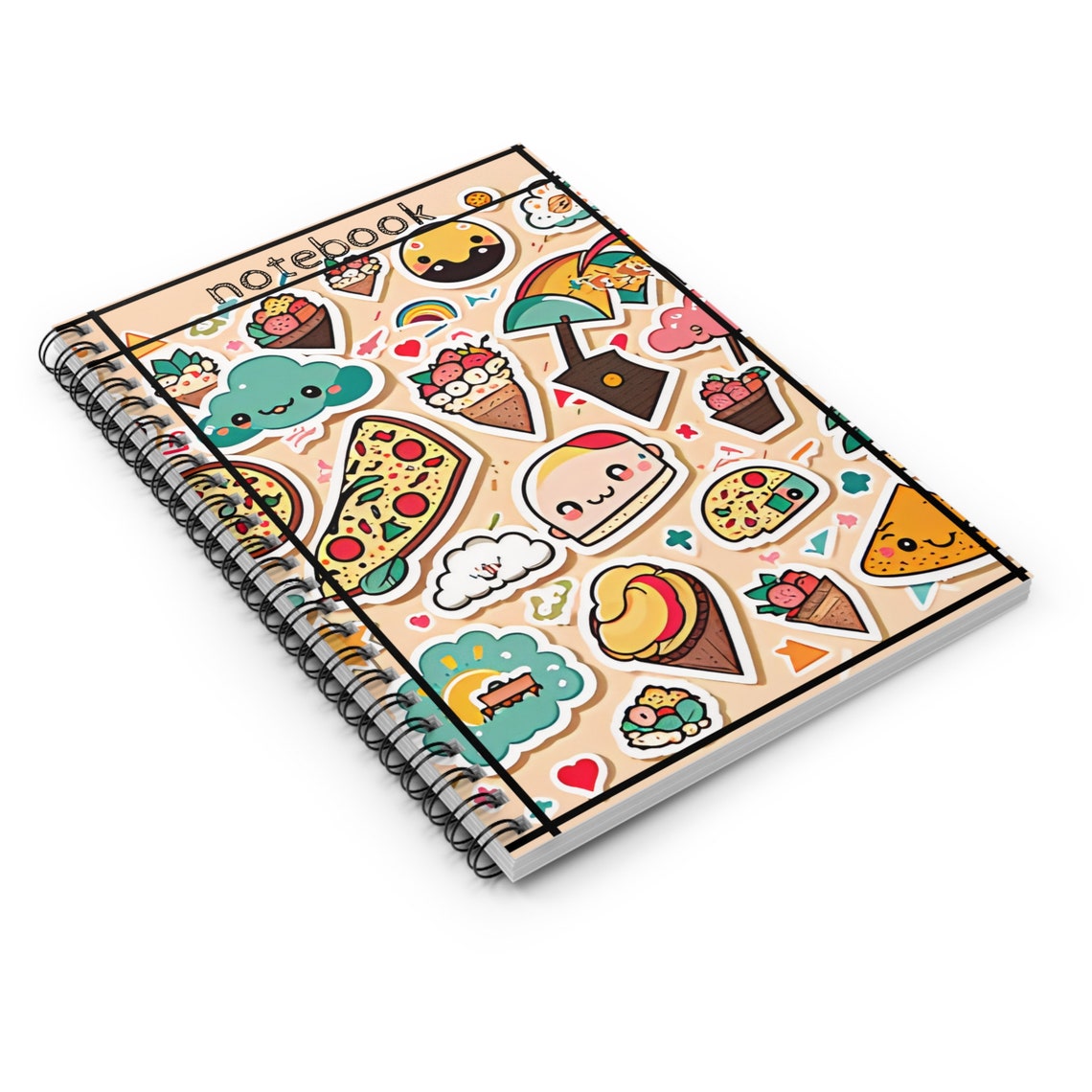 Retro Sticker Notebook Kawaii Design Notepad for Kids Cute Notebook for ...