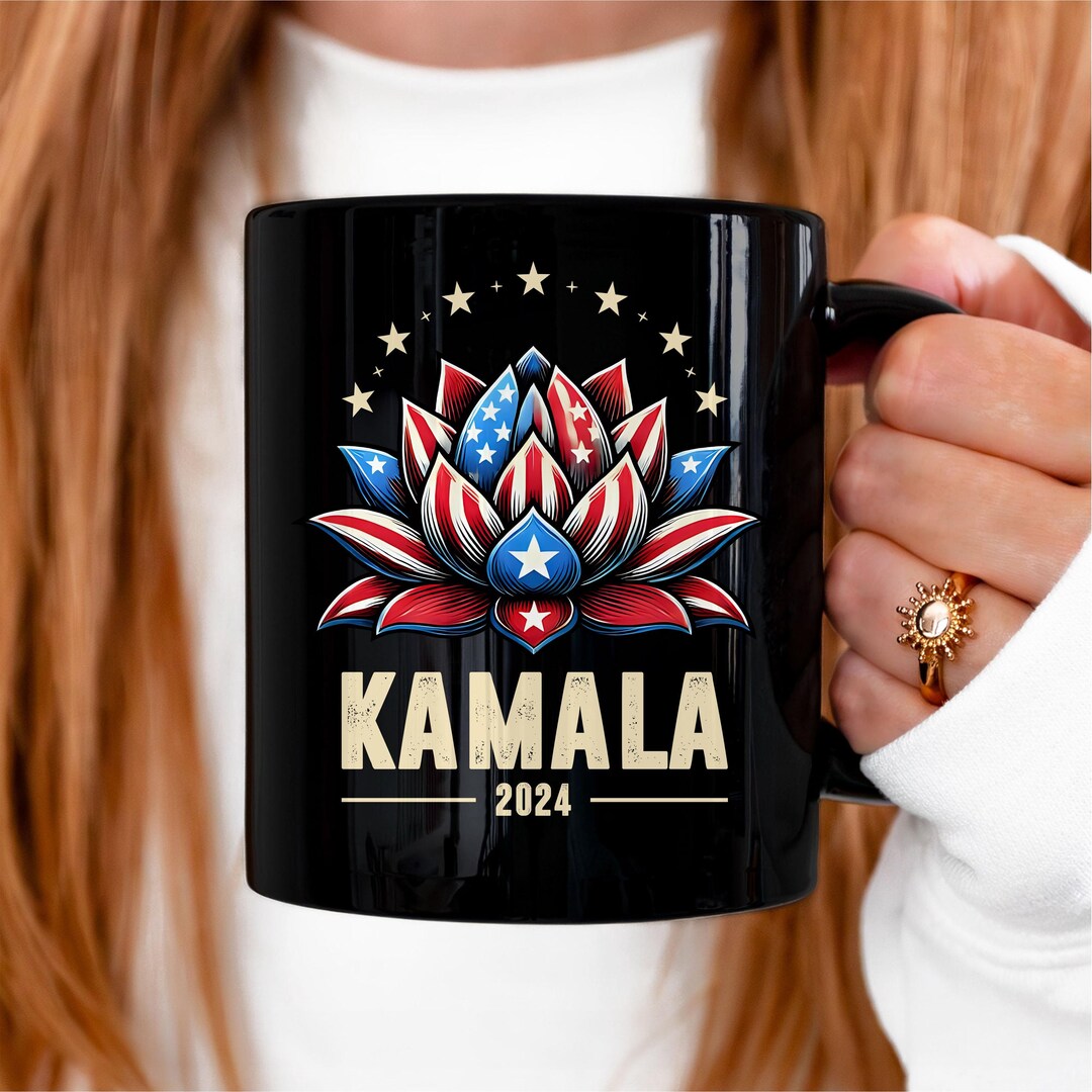 Kamala Lotus Flower Mug, Kamala Harris 2024 Mug, Kamala Harris Election ...