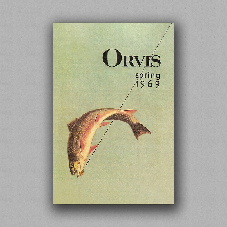 Orvis Spring 1969 Trout Fly Fishing Poster, Vintage Retro Poster, Wall ...