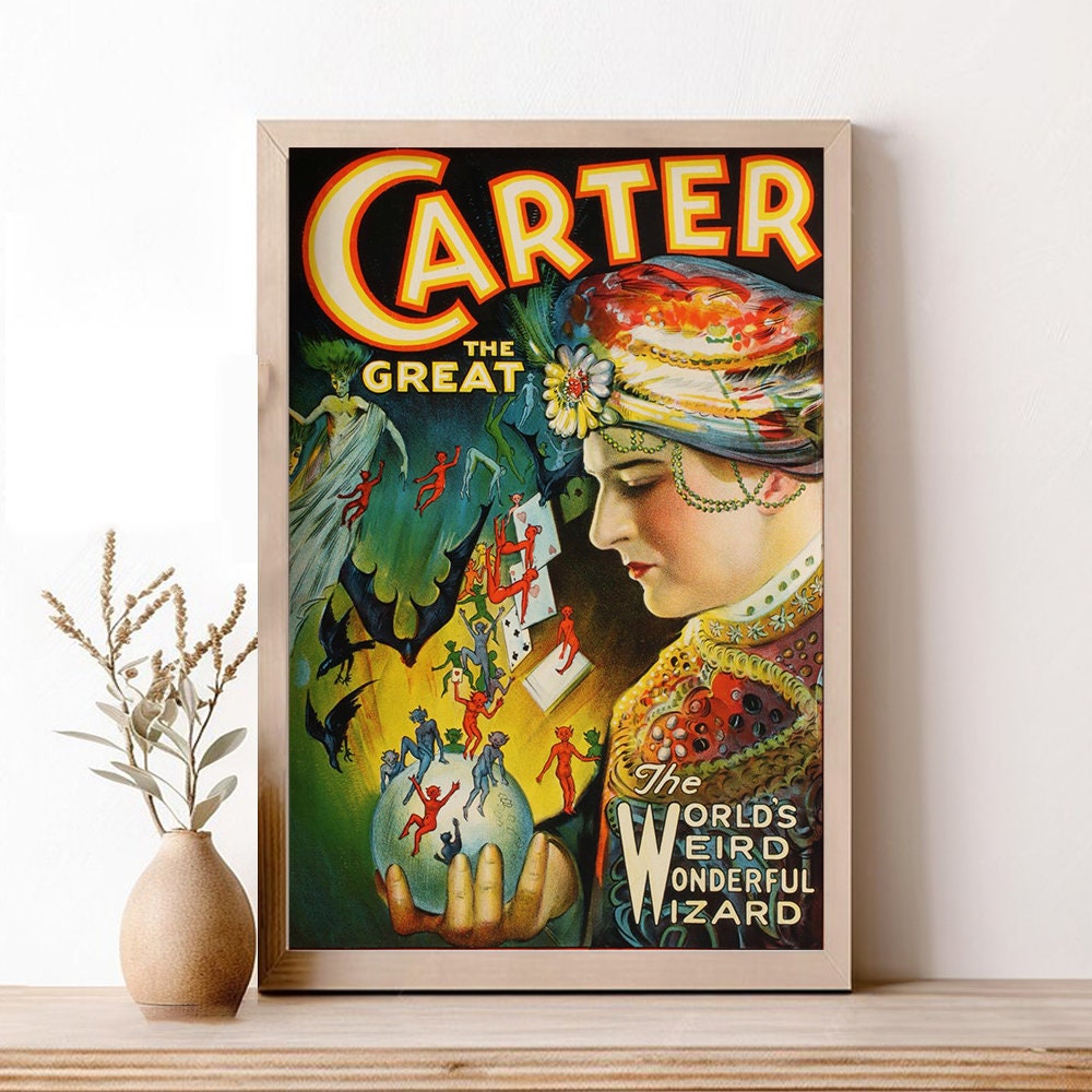 Carter the Great 1920s Poster, Classic Movie Poster, Wall Art, Home ...