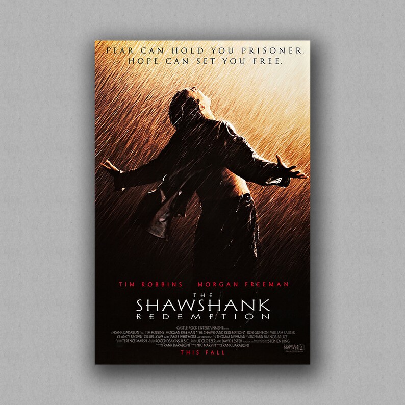 The Shawshank Redemption Poster, Classic Movie Poster, Wall Art, Home ...