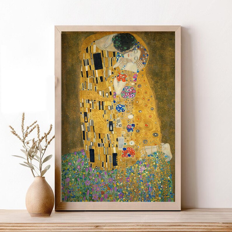 Abstract Kiss Graffiti Pop Art Poster, Vintage Retro Poster, Wall Art ...