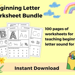Printable Beginning Sounds Worksheets, Printable Worksheets for Kids ...
