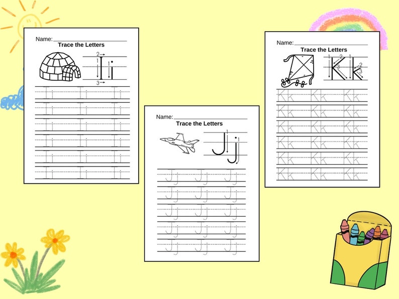 Printable Letter Tracing Worksheets, Letter Tracing, Handwriting, ABC ...
