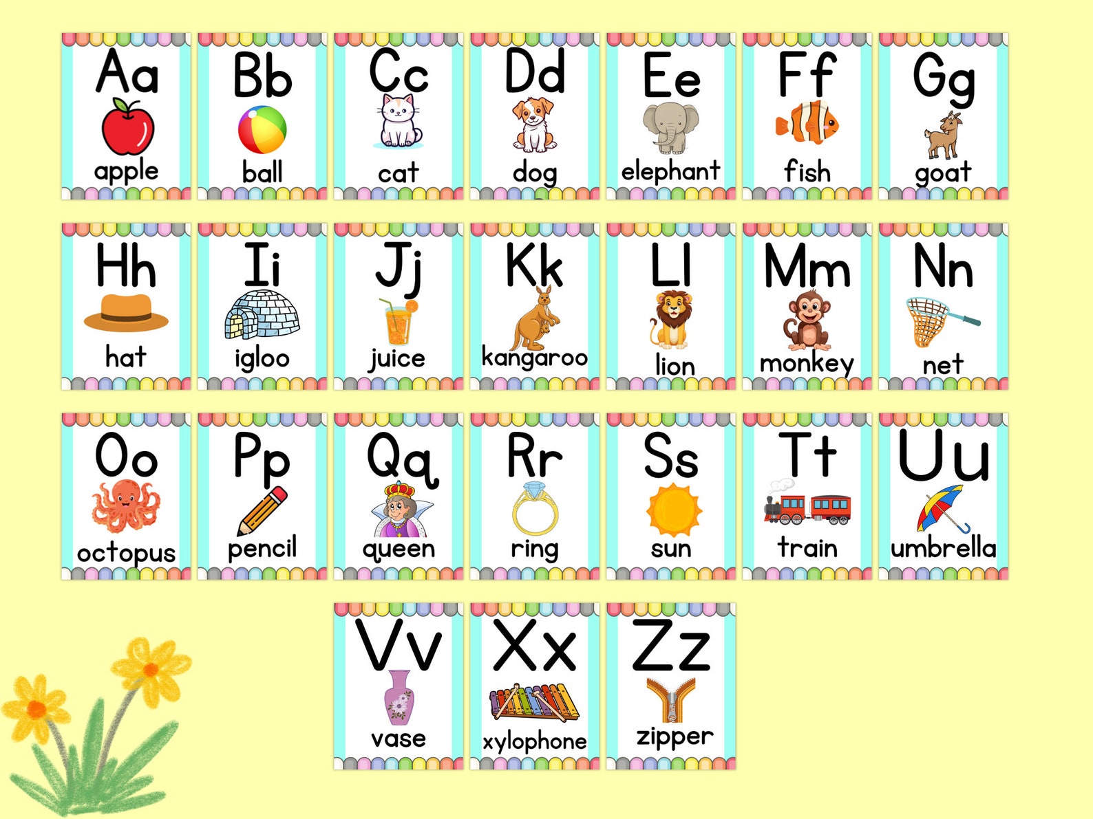 Alphabet Poster, Classroom Alphabet Display, ABC Poster Printable ...