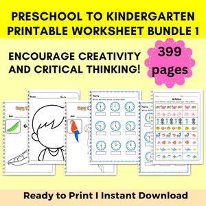 Homeschool Binder and Learning Bundle: Pre-k and Kindergarten ...