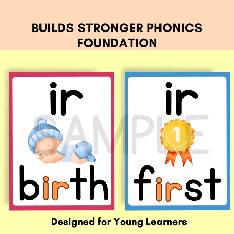 R Controlled Vowels Flashcards, Bossy R Cards, Ar Er Ir or Ur Sounds ...