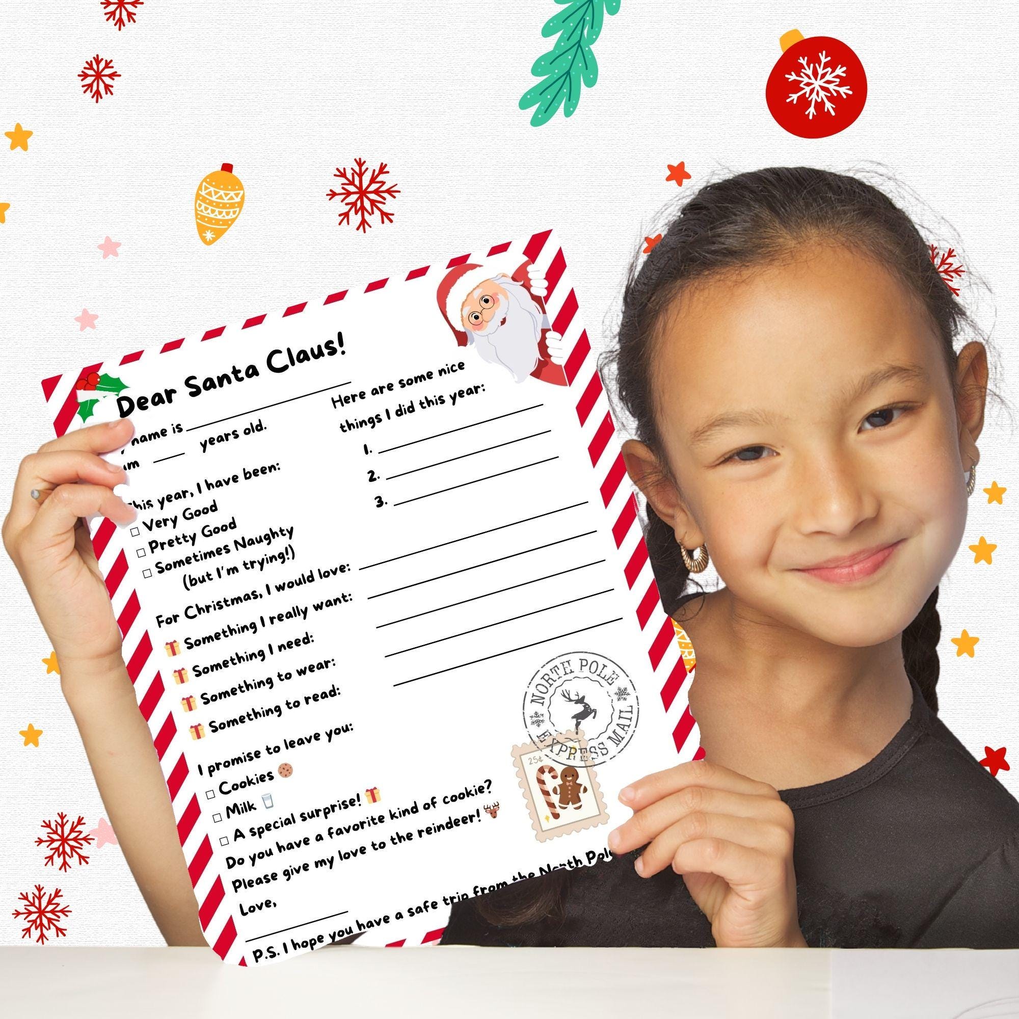 Dear Santa Letter Writing Santa - Kids Santa Letter, Santa Wish List ...