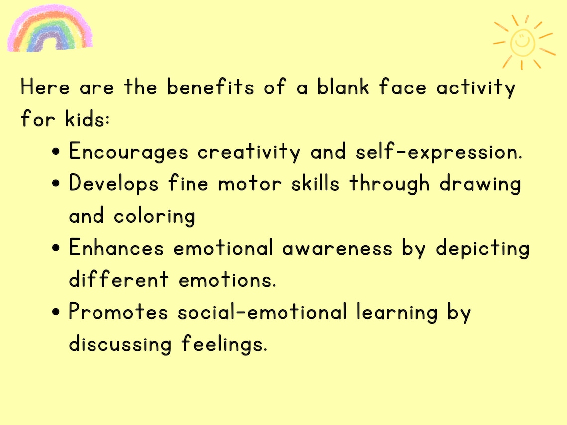 Blank Face Printable Toddler Activity for Learning Emotions, Face Cards ...