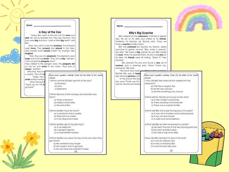 Sight Words Stories, Fluency Passages , 2nd and 3rd Grade Reading ...