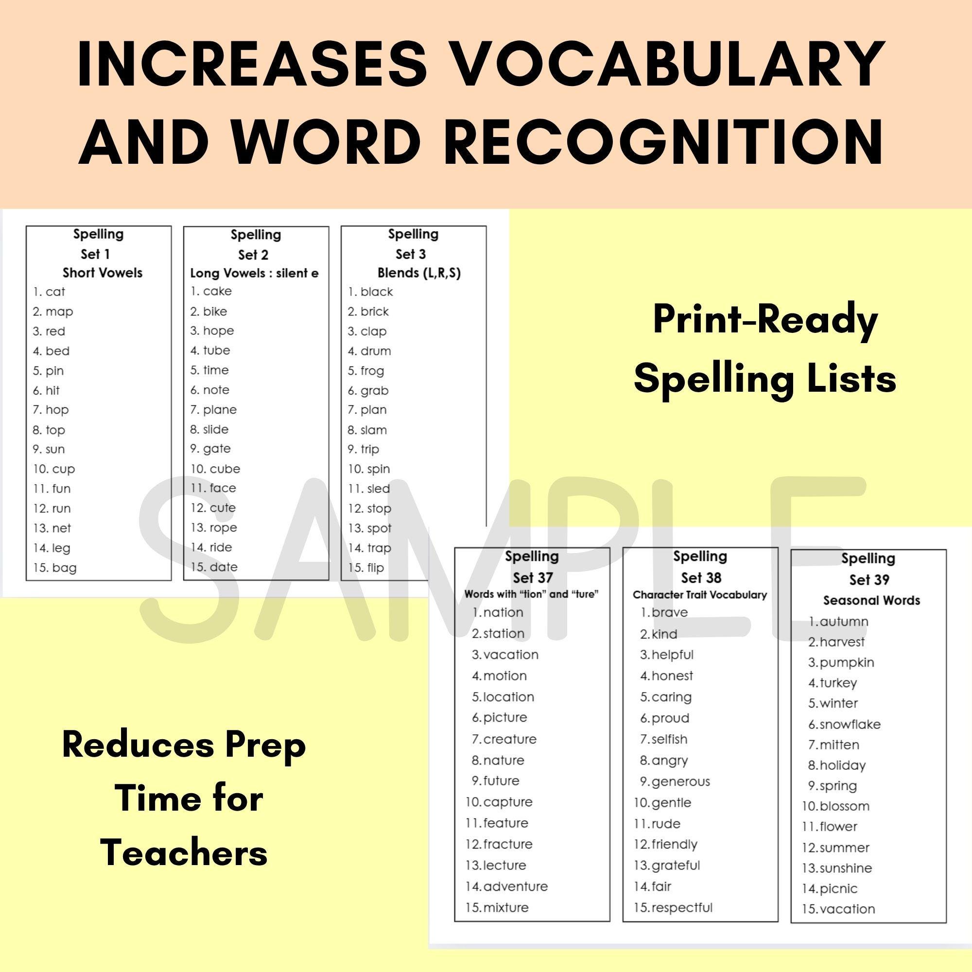 Third Grade Spelling Practice Cards | 3rd Grade Spelling List, Spelling ...