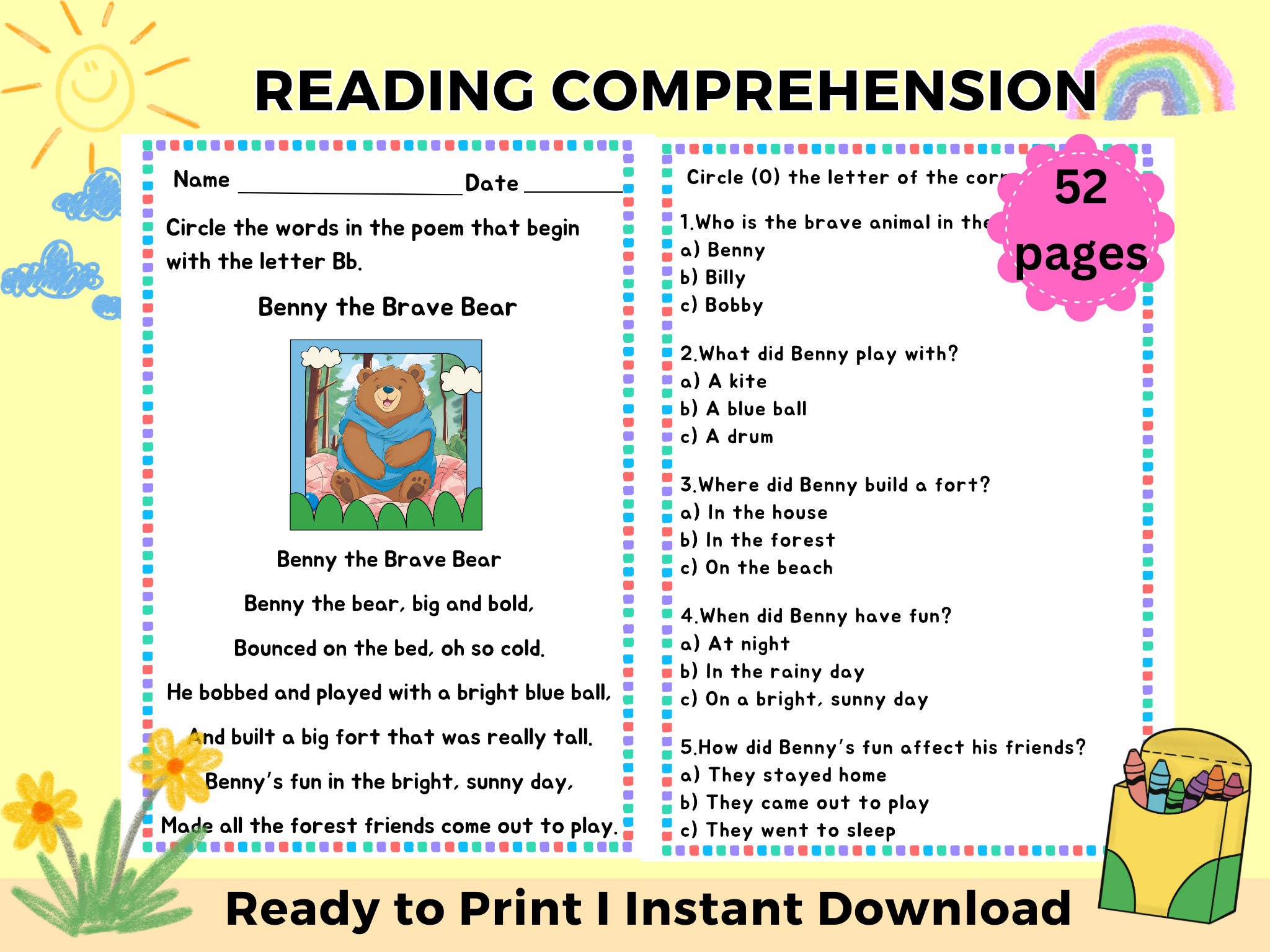 Learn to Read Worksheets | Reading Practice and Activities | Fluency ...