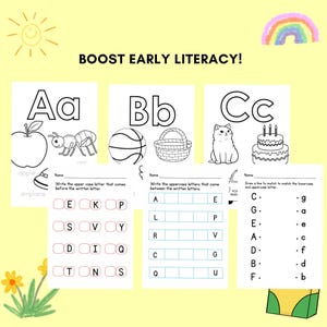 Alphabet Worksheets Bundle, Letter Worksheets, Tracing, Letter of the ...