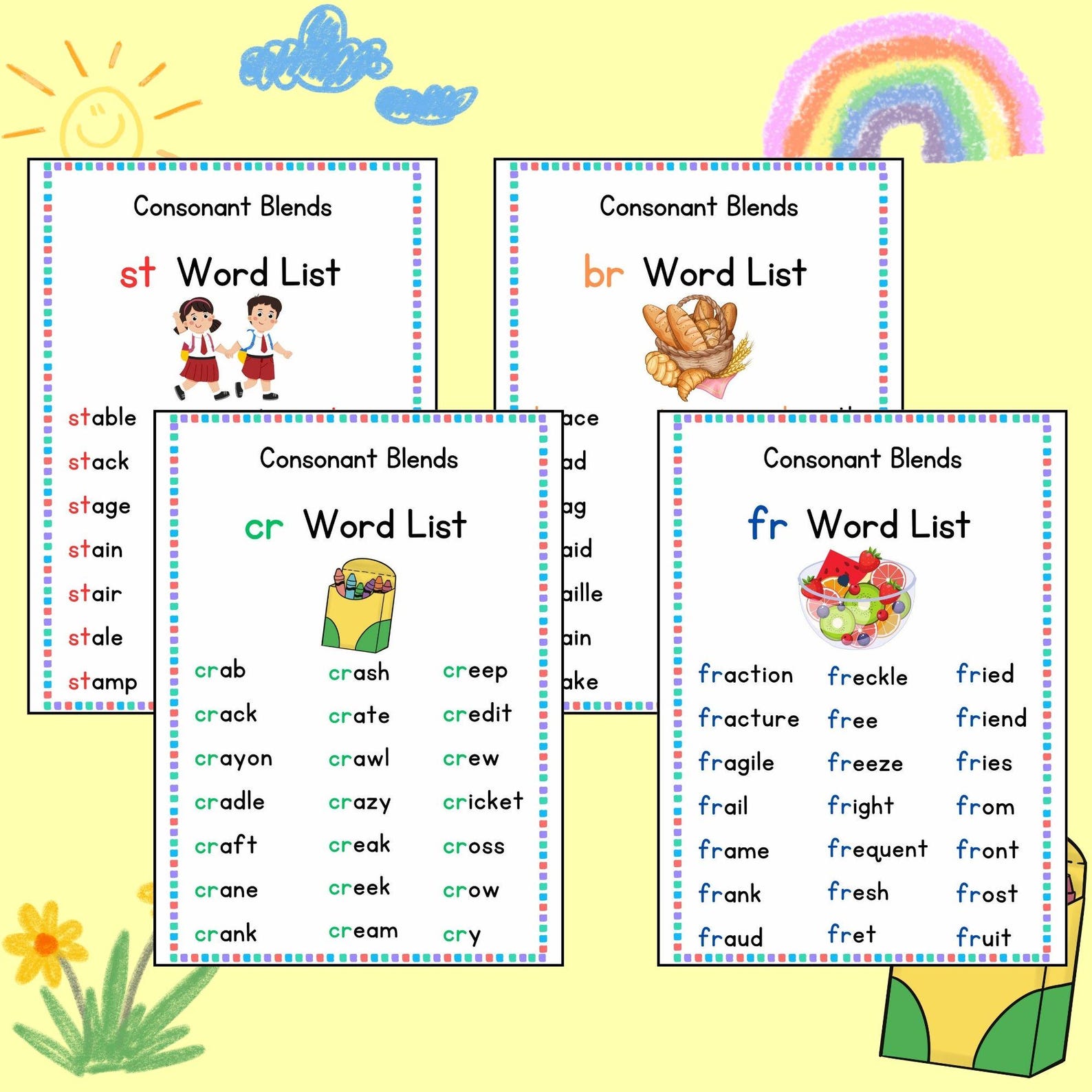 Homeschool Phonics and Reading Fluency Printable, Montessori Consonant ...