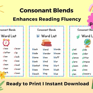 Homeschool Phonics and Reading Fluency Printable, Montessori Consonant ...