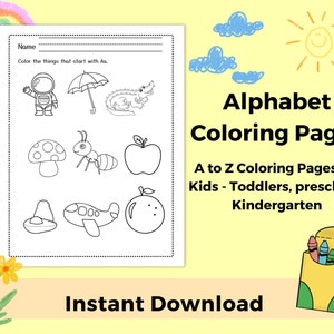 Printable Alphabet Coloring Pages, A to Z Coloring Pages, Abc Learning ...