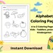 Printable Alphabet Coloring Pages, A to Z Coloring Pages, Abc Learning ...