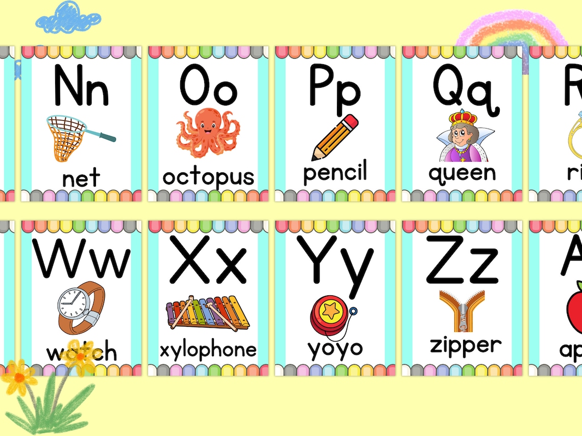 Alphabet Poster, Classroom Alphabet Display, ABC Poster Printable ...