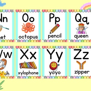 Alphabet Poster, Classroom Alphabet Display, ABC Poster Printable ...