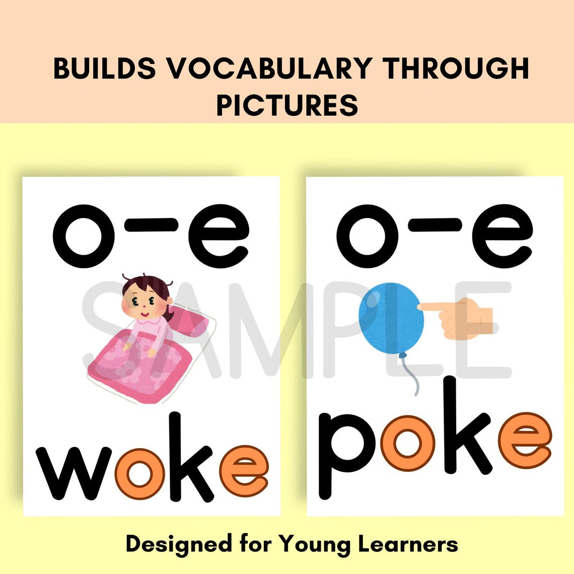 Cvce Long Vowel Flashcards and Silent E and Magic E Phonics, Bossy E ...