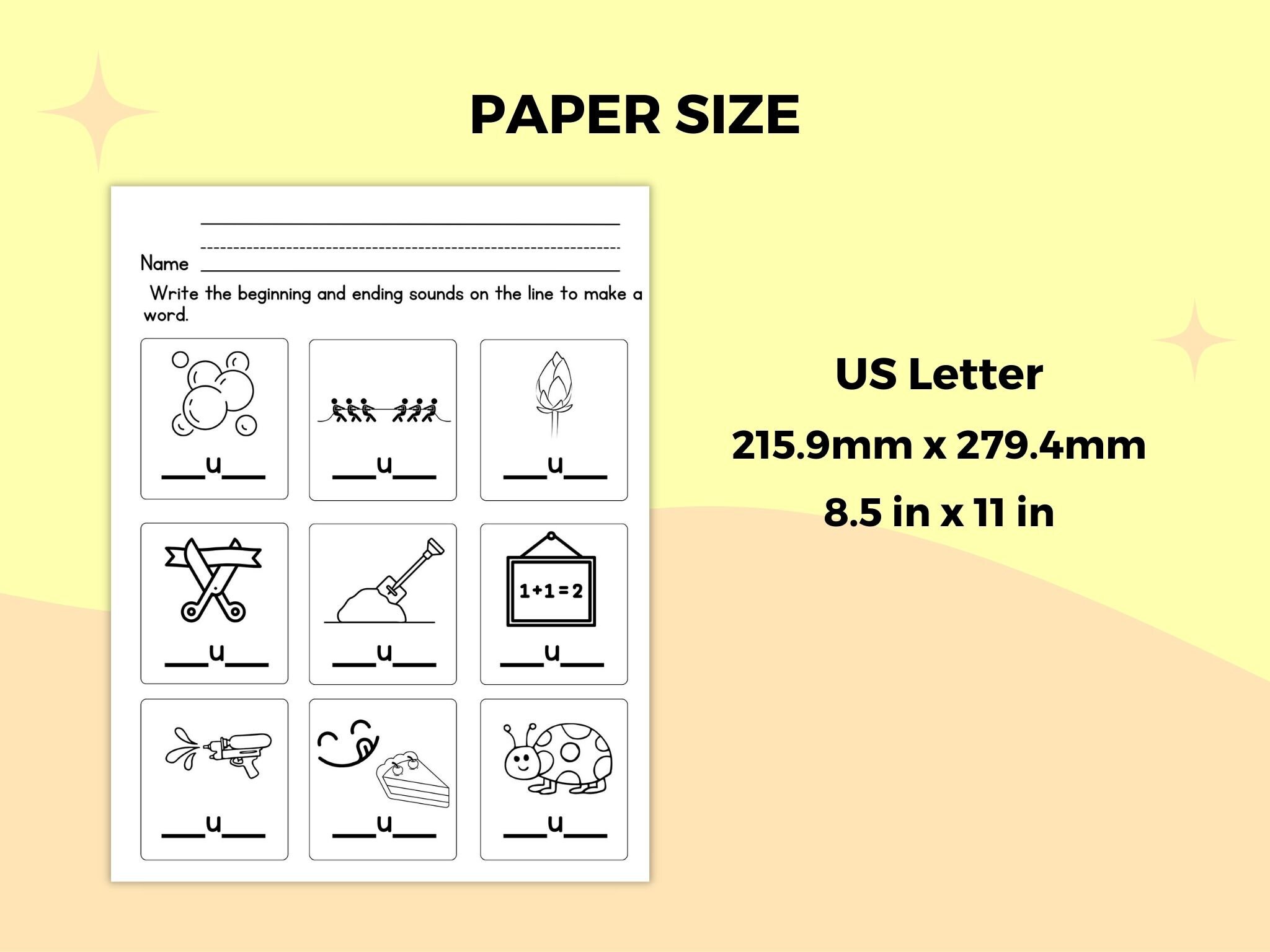 CVC Words Short U Worksheets, Cvc Words Worksheets, Kindergarten ...