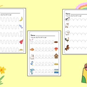 Printable Toddler Worksheets | Early Learning, Line Tracing, Pre ...