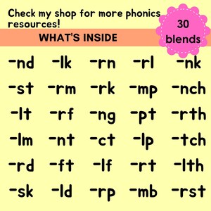 Final Blends Phonics Flashcards | Ending Blends and Consonant Blend ...