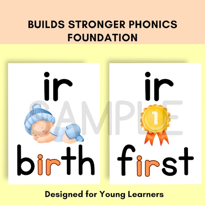 R-controlled Vowel Phonics Flashcards | Bossy R Flashcards | Ar Er Ir ...