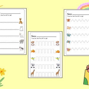 Printable Toddler Worksheets | Early Learning, Line Tracing, Pre ...