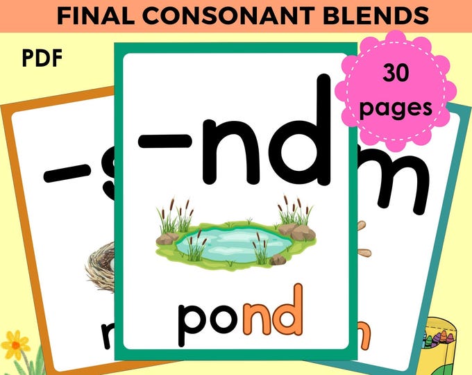 Blends Flashcards | Beginning Consonant Blends Phonics Printable ...
