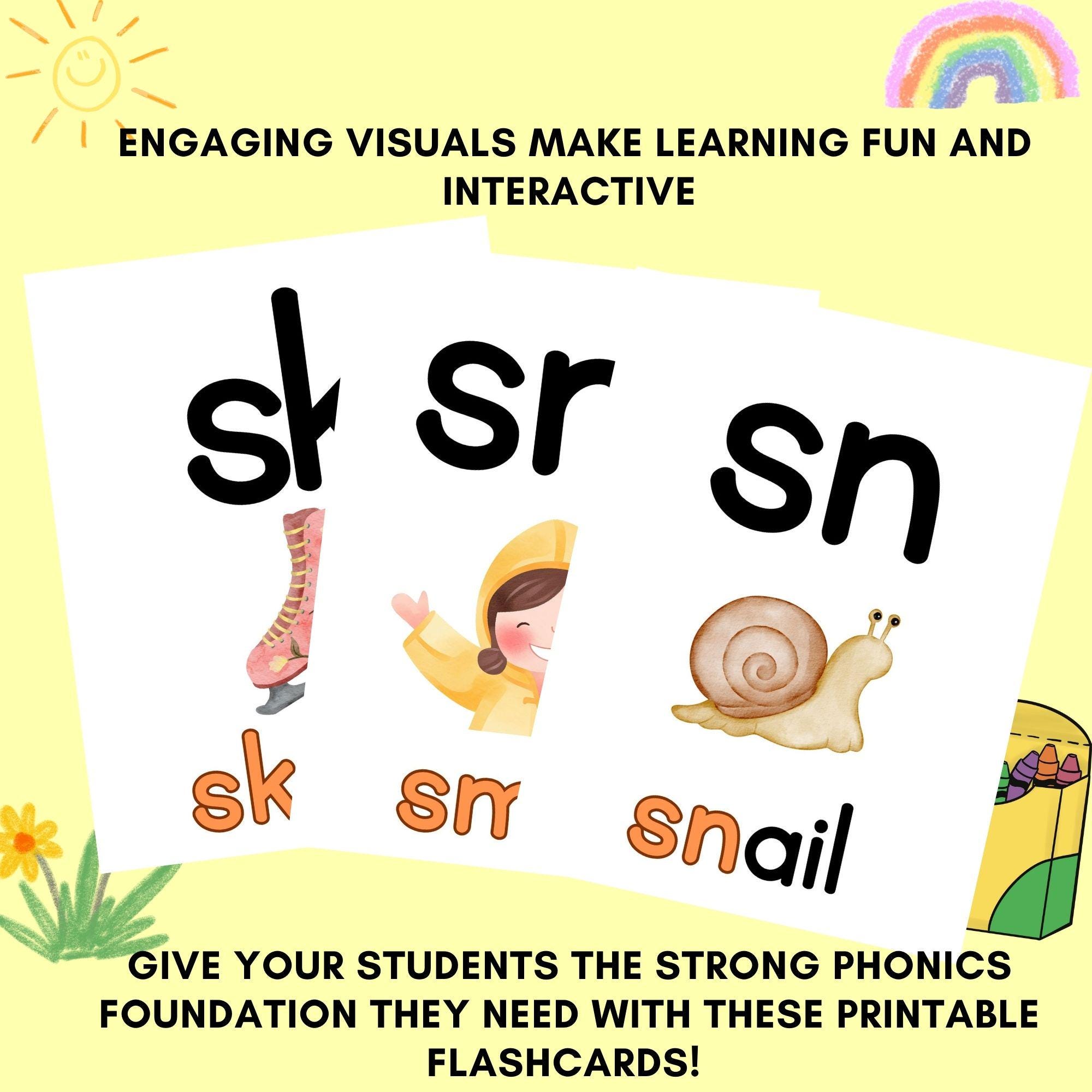 Blends Flashcards | Beginning Consonant Blends Phonics Printable ...