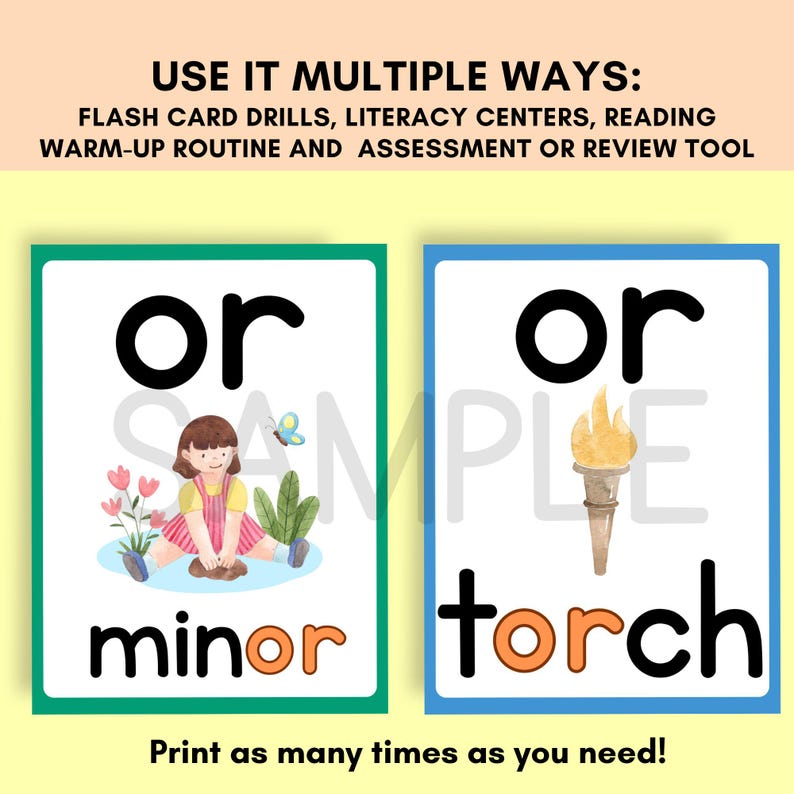 R Controlled Vowels Flashcards, Bossy R Cards, Ar Er Ir or Ur Sounds ...