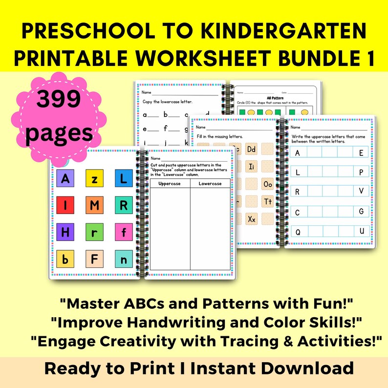 Homeschool Binder and Learning Bundle: Pre-k and Kindergarten ...