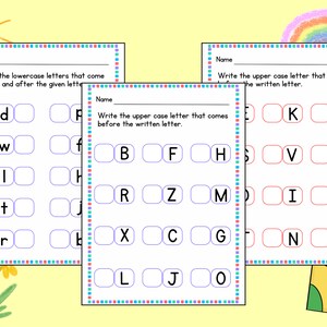 Printable Alphabet Worksheets Uppercase and Lowercase Matching Activity ...