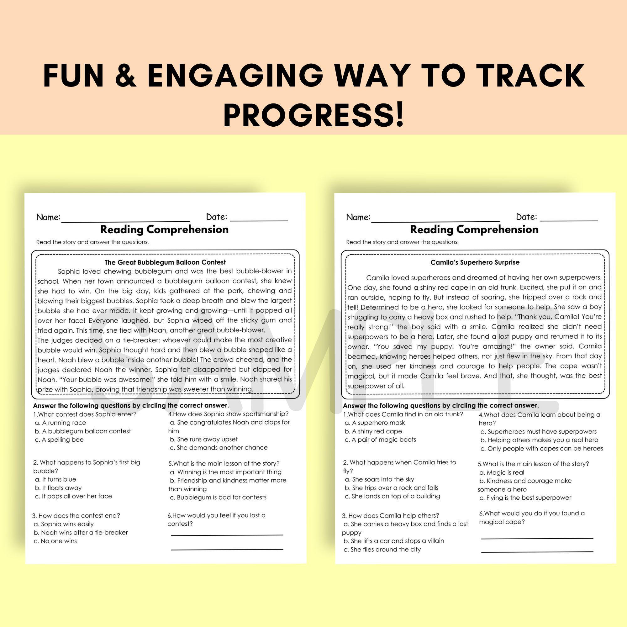 Reading Comprehension for 2nd and 3rd Grade, Reading Passages ...