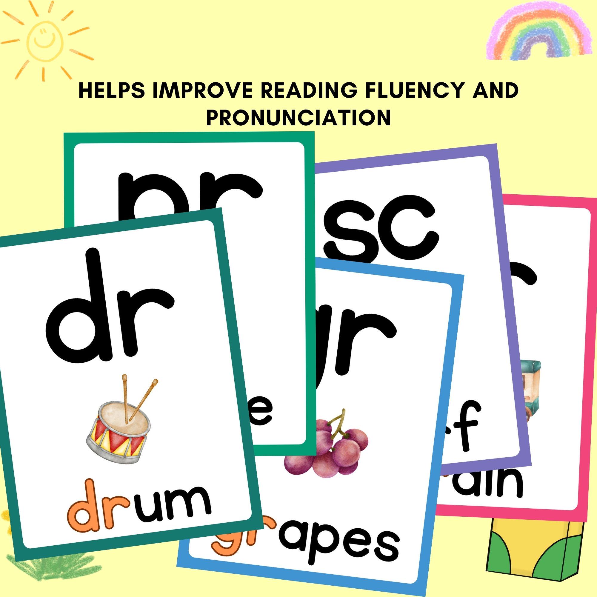 Beginning Blends Flashcards | Phonics Blend Cards | Consonant Blends ...