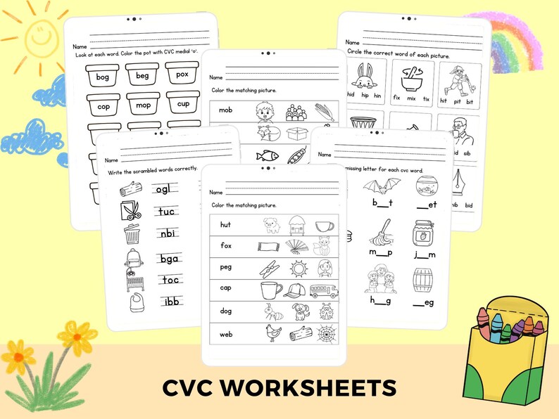 Printable CVC Worksheets | Phonics, Reading & Spelling | CVC Word ...