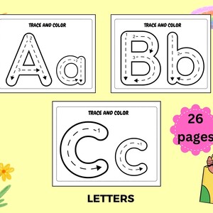 Trace and Color Worksheet for Kids, Trace Practice, Fine Motor Skills ...