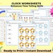 Learn to Tell Time, Clock Worksheet and Activity for Kindergarten and ...