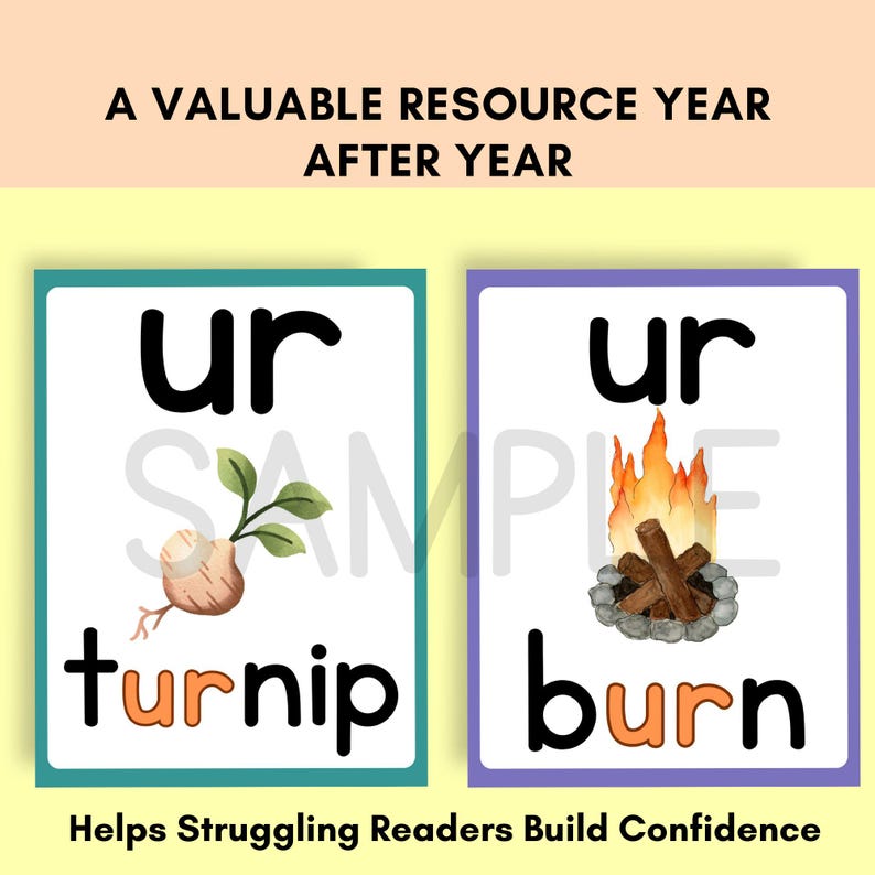 R Controlled Vowels Flashcards, Bossy R Cards, Ar Er Ir or Ur Sounds ...