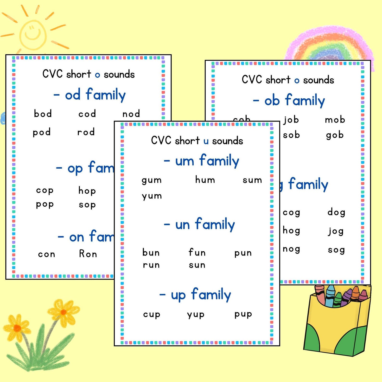 Learn to Read CVC Phonics Printable Book, Kindergarten Reading Fluency ...