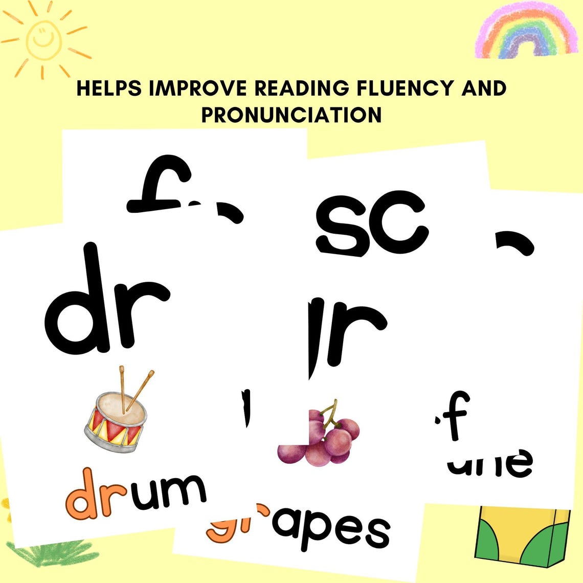 Blends Flashcards | Beginning Consonant Blends Phonics Printable ...