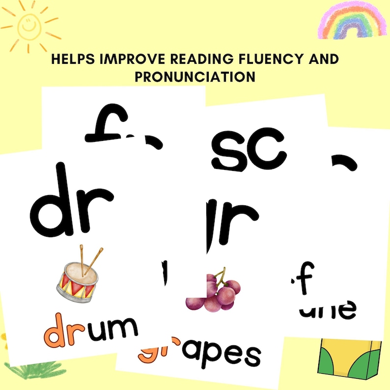 Blends Flashcards | Beginning Consonant Blends Phonics Printable ...