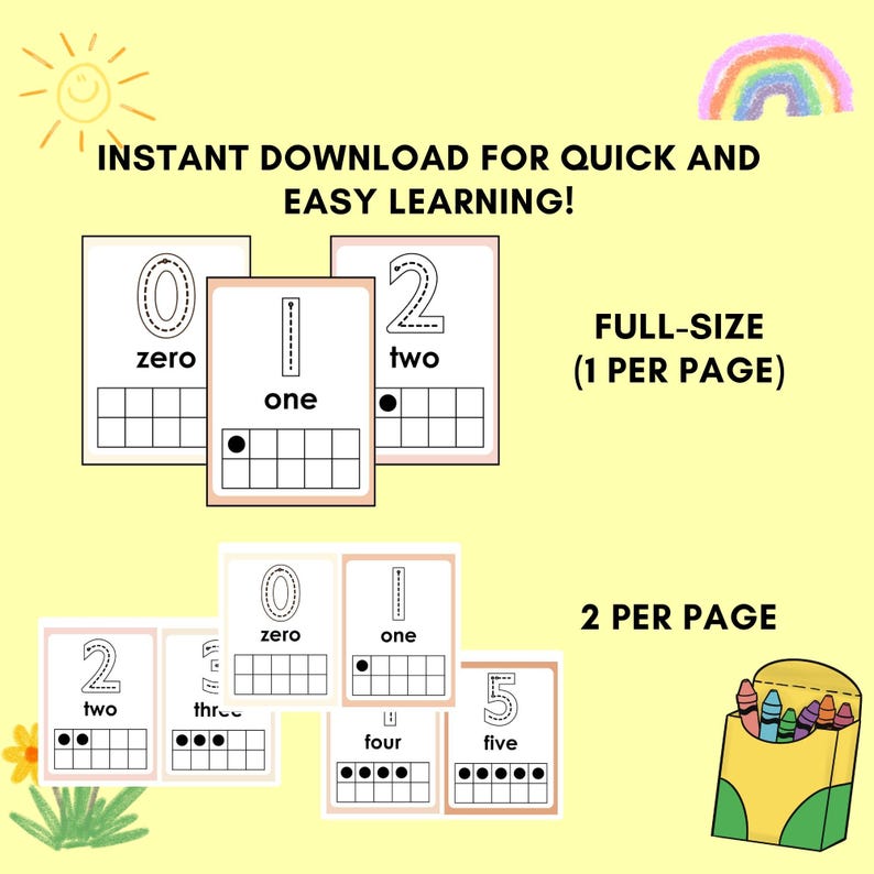 Number Poster 0-20, Kids Number Posters and Wall Display, Boho ...