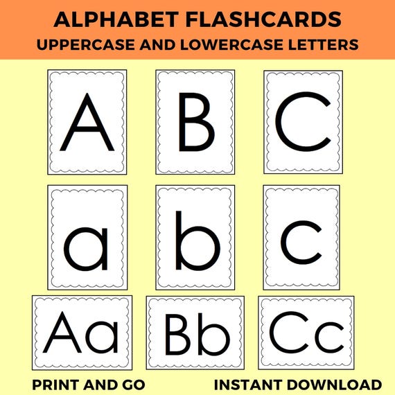 Uppercase Alphabet Cards Printable