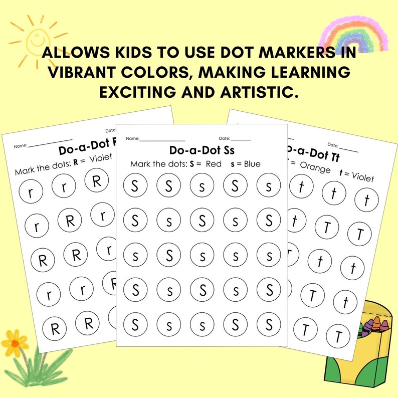 Do a Dot Alphabet Letters Printable, Dot Marker A-Z Activity, Uppercase ...