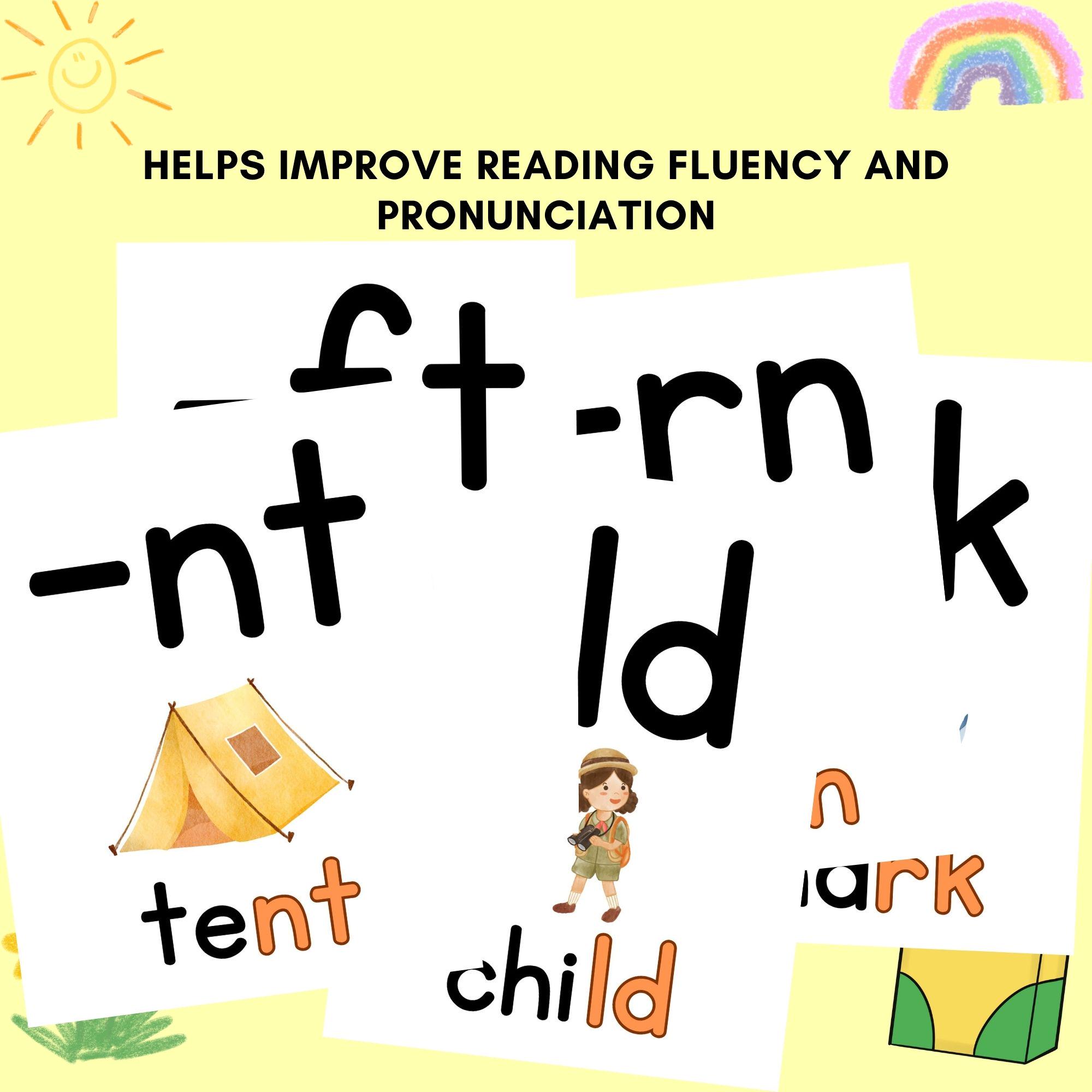 Final Blends Phonics Flashcards | Ending Blends and Consonant Blend ...