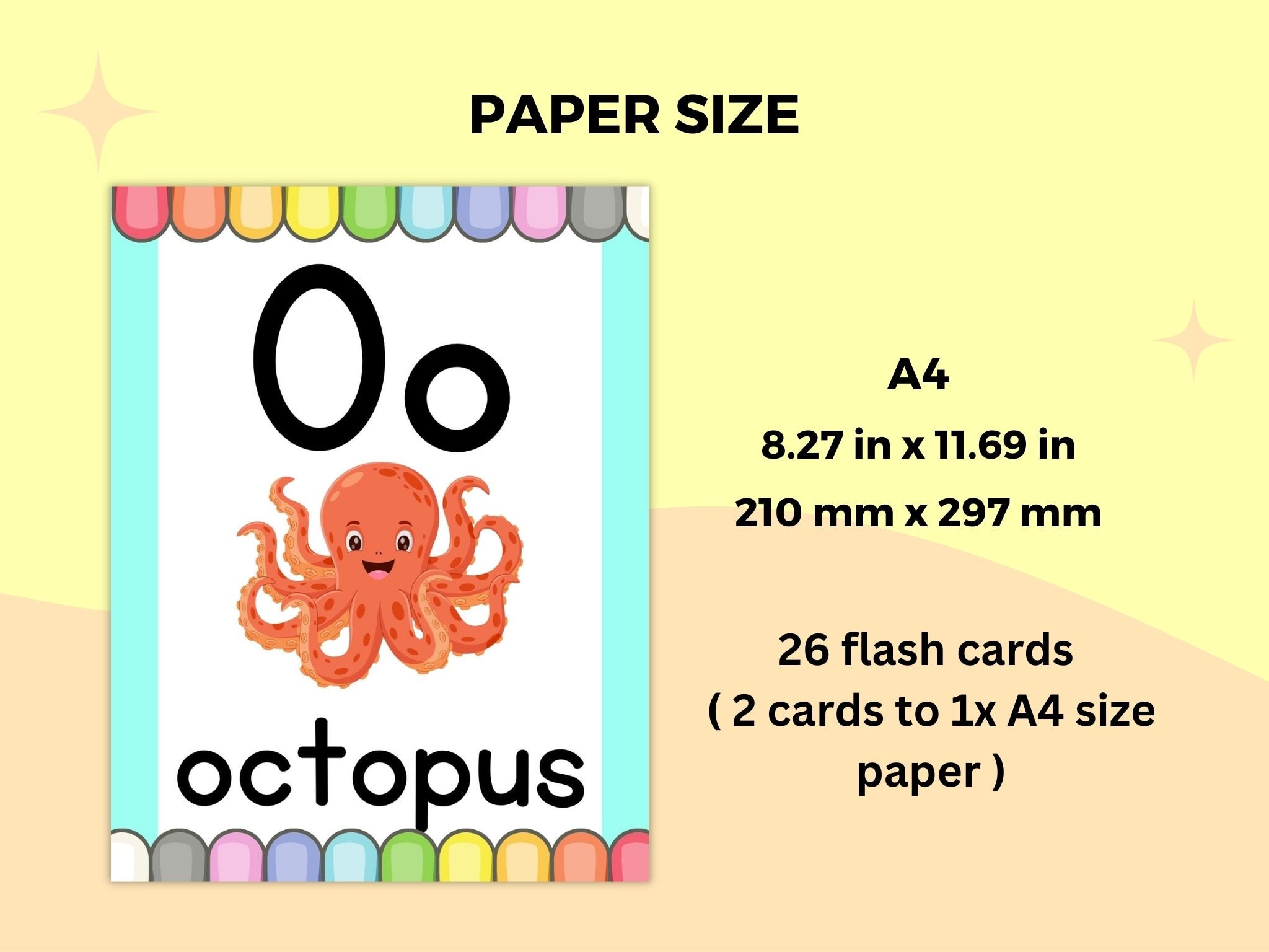 Alphabet Flashcards Printable, ABC Cards for Kids, Alphabet Learning ...