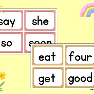 Printable Flashcards for Kids, Sight Words for Prek, Kindergarten, 1st ...